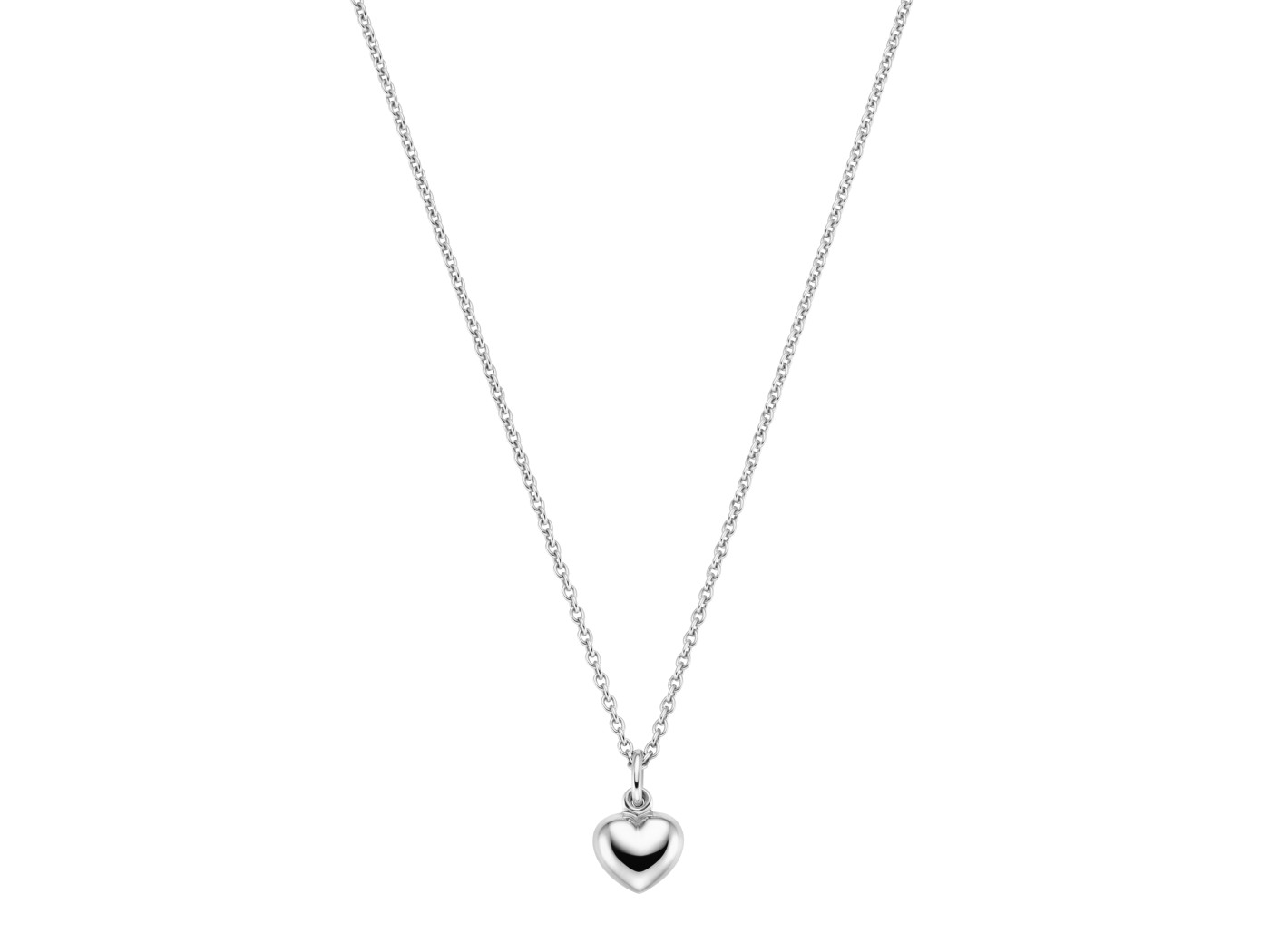 ladies heart necklace sterling silver